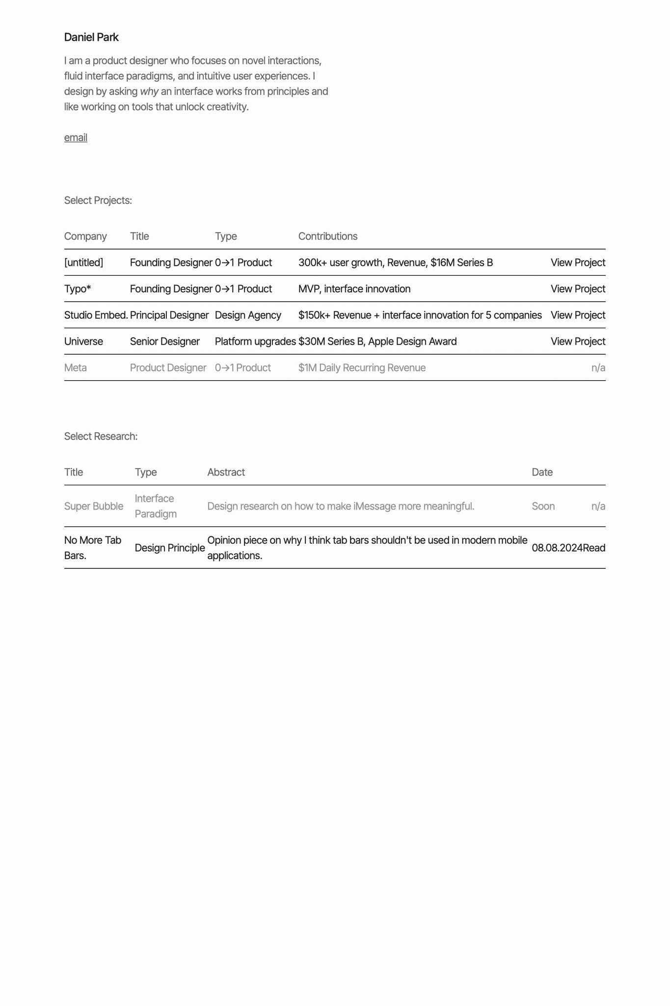 Dead Simple Sites — Minimal Website Inspiration