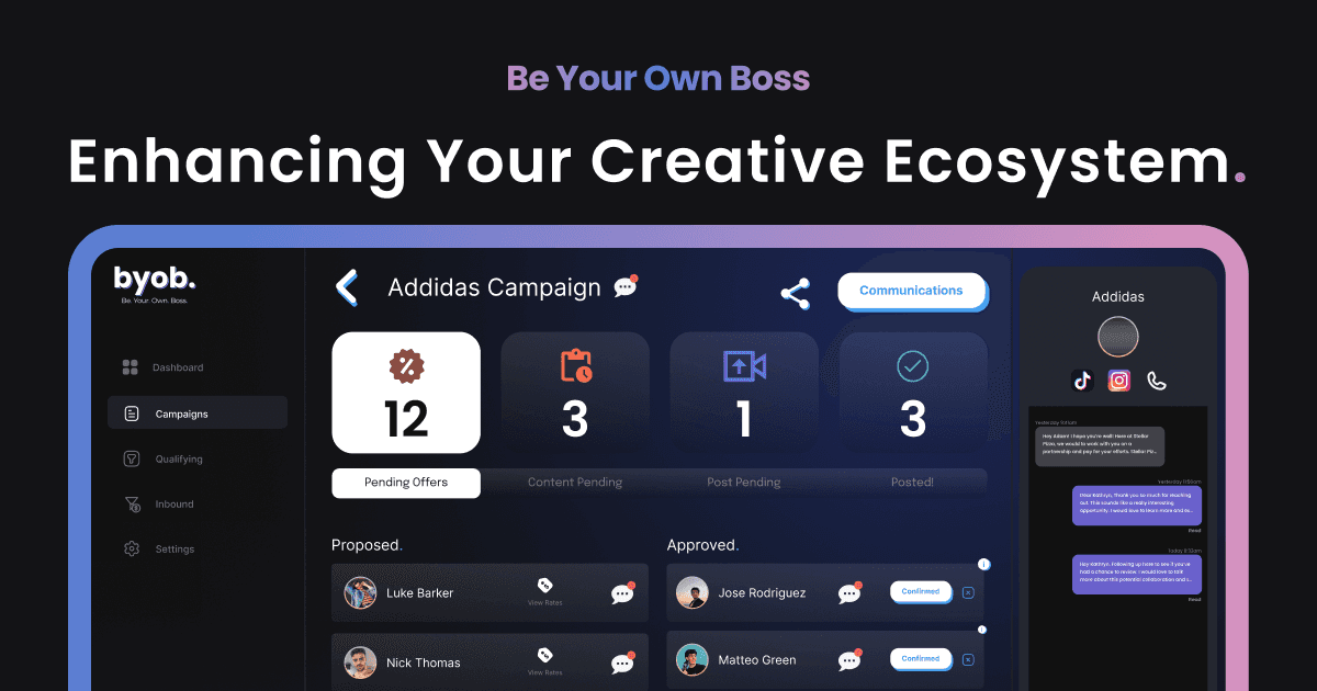 byob -> Be Your Own Boss