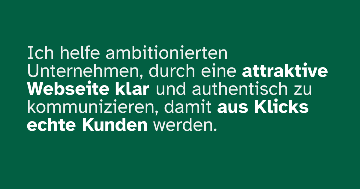 Alex Binner | Attraktive Webseiten, damit aus Klicks echte Kunden werden.