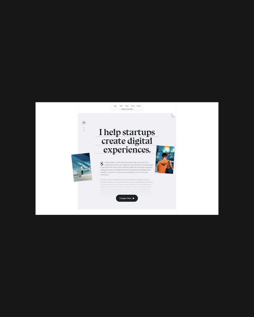 Benton—Framer Portfolio Template