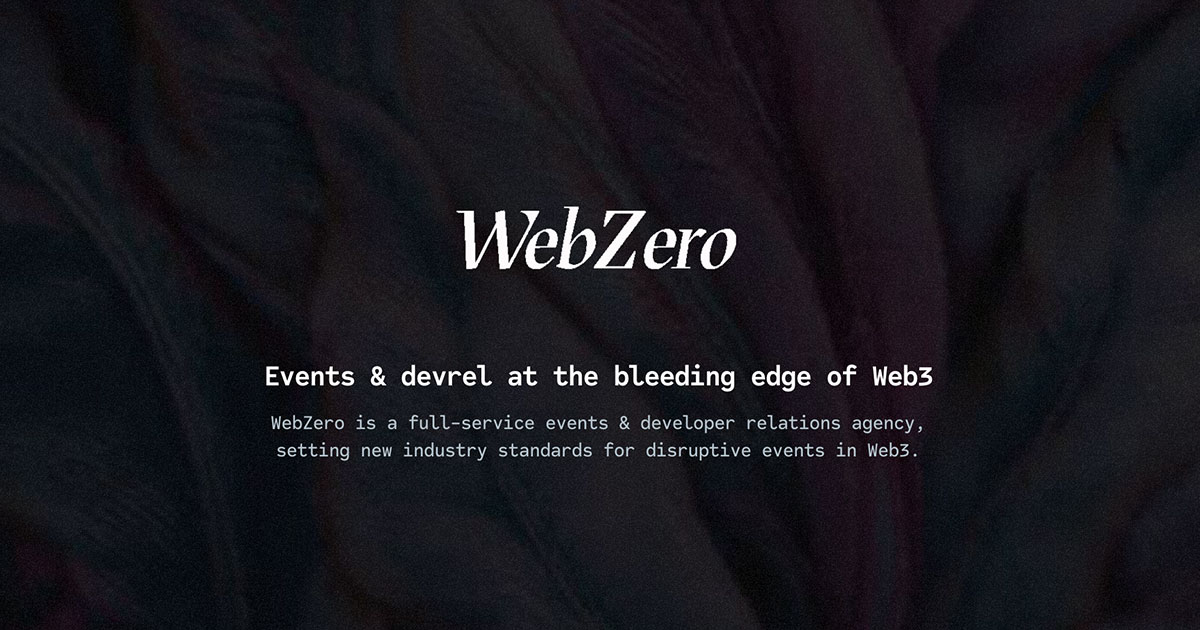 Events & devrel at the bleeding edge of Web3