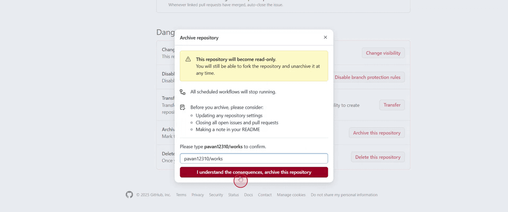 How to Archive Github Repository - 1 minute video guide