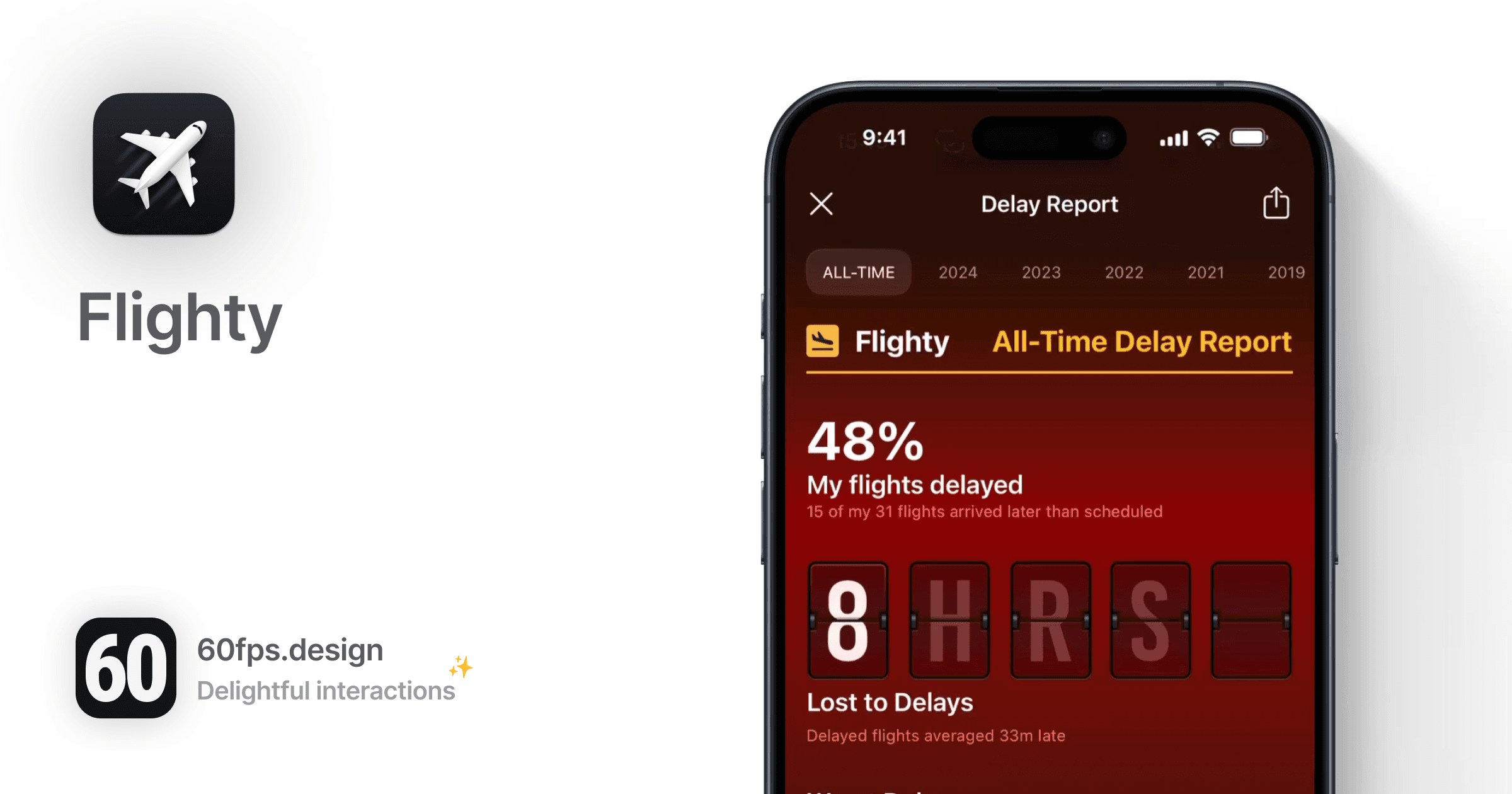 Flighty iOS App UI/UX animation