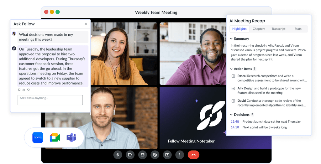 AI Notes and Meeting Recaps | Fellow