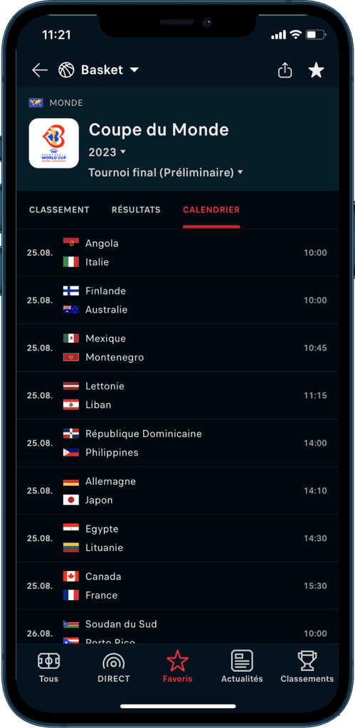 Le meilleur du basket avec Flashscore