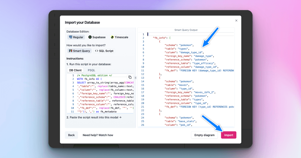 Quick Guide to Generate an ERD from SQL using ChartDB