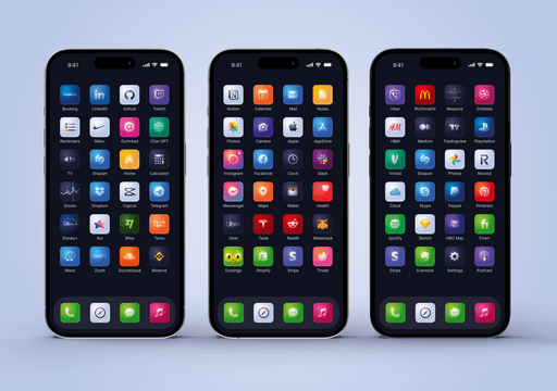 Gradient Neumorphic Premium App Icon Pack for $15 by Solt Wagner