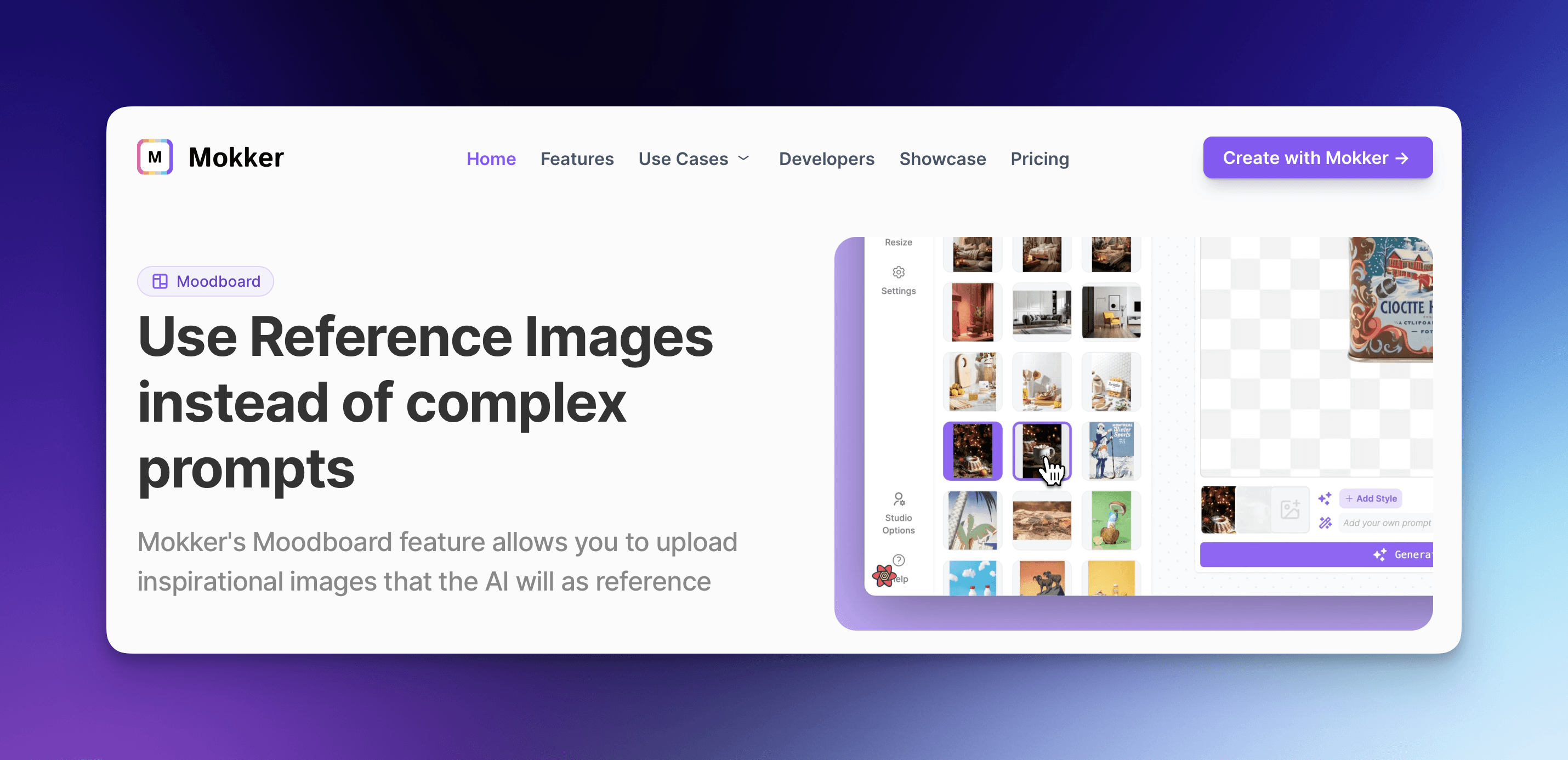 Moodboards for Product Photos by Mokker AI