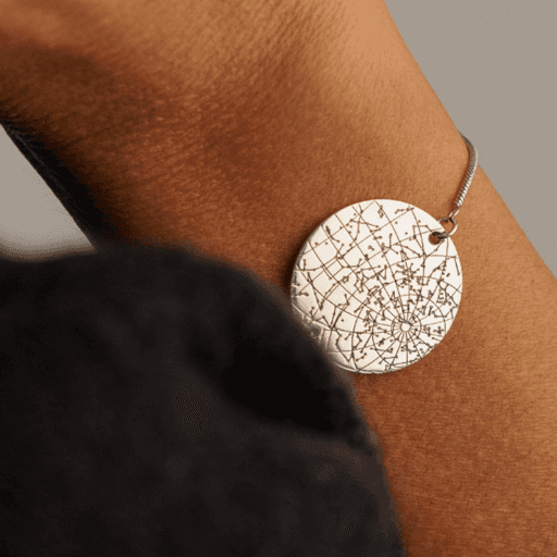 Night Sky Sterling Silver Star Map Bracelet