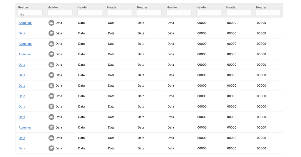 Table UI considerations for large datasets by Andrew Coyle