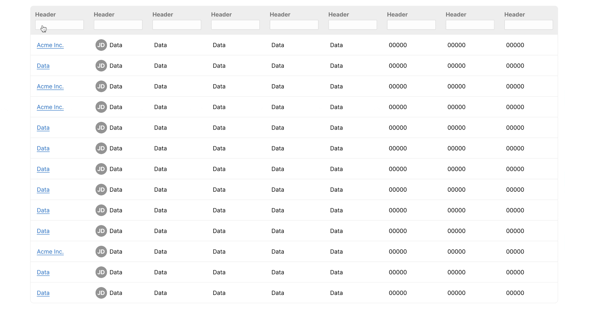 Table UI considerations for large datasets by Andrew Coyle