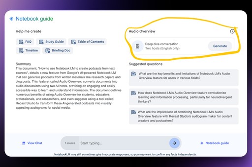 How to create Notebook LM Podcast