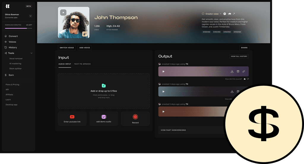 Kits Earn: Monetize Your Voice with AI