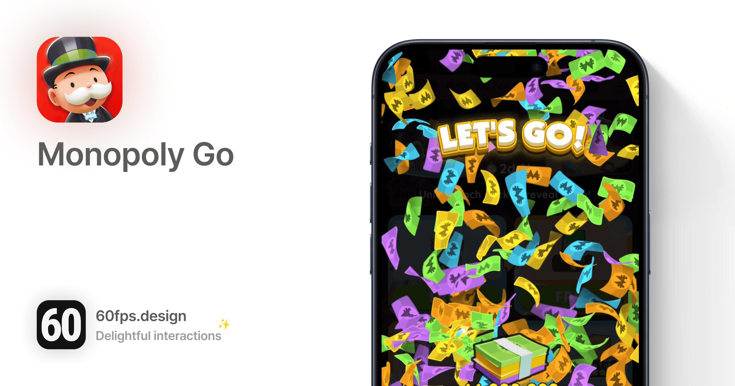 Monopoly Go iOS App UI/UX animation