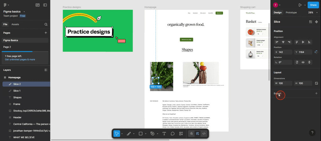 How to Use the Slice Tool in Figma - 1 minute video guide