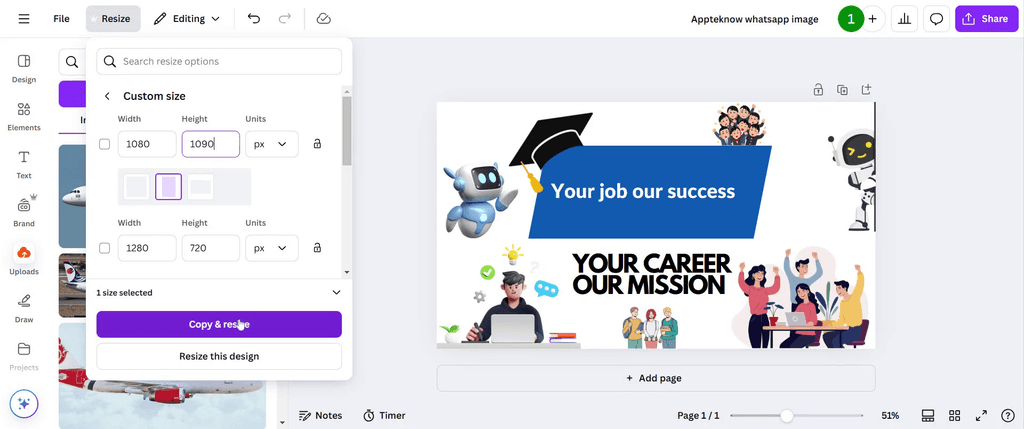 How to Change Page Orientation in Canva – Portrait to Landscape Easily - 1 minute video guide