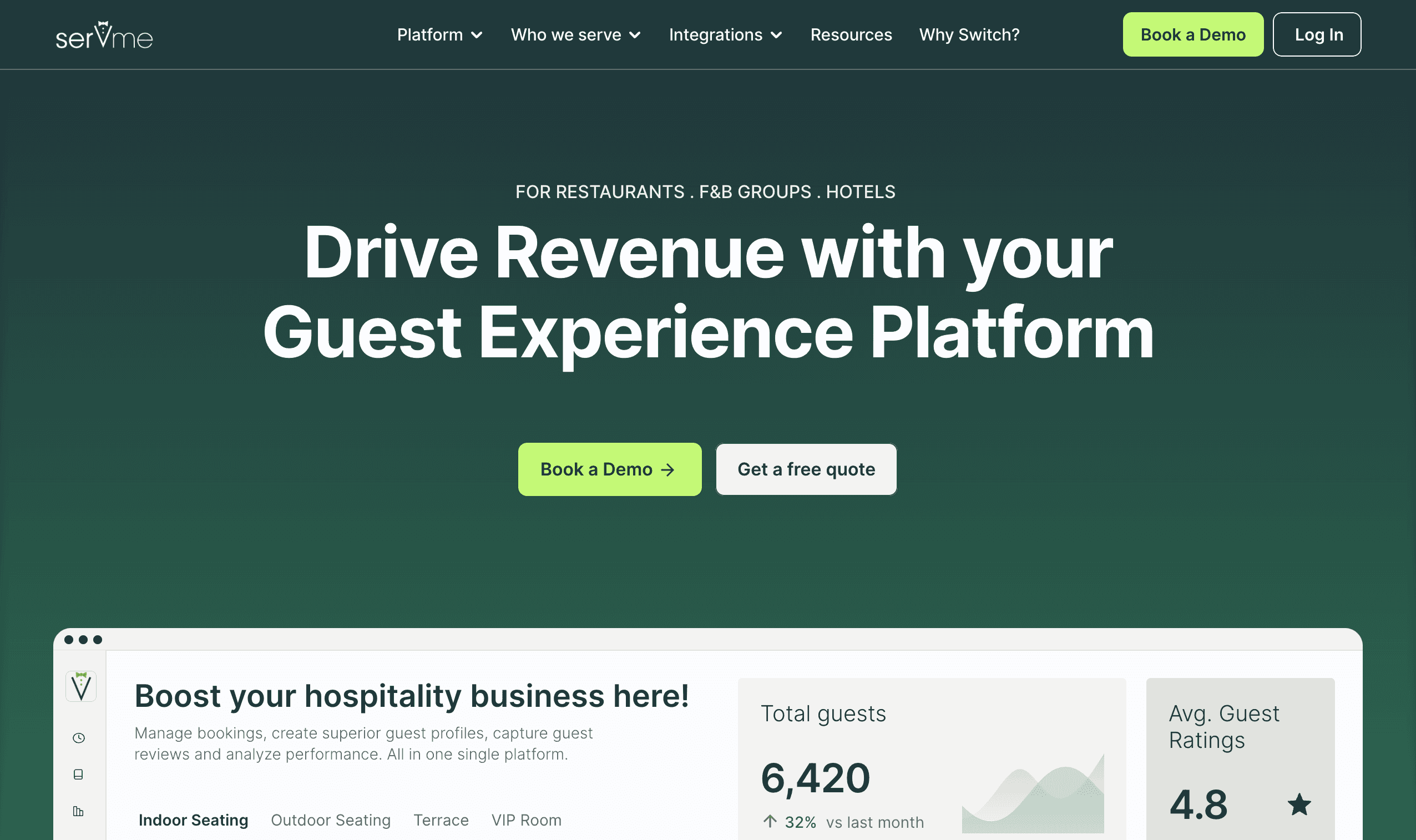 Restaurant Reservations & Table Management Software | SerVme