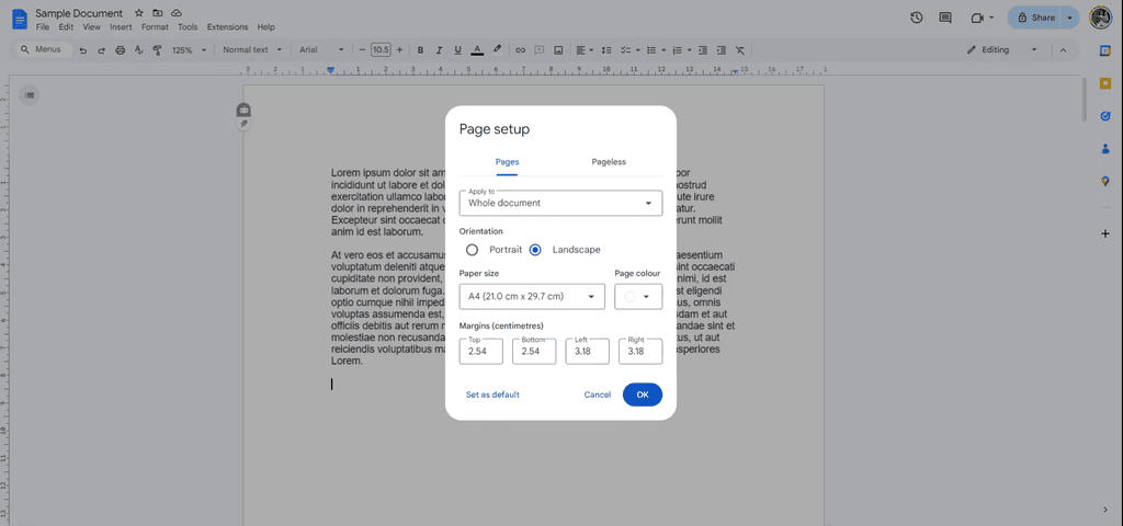 How to Change to Landscape in Google Docs – Quick Format Guide - 1 minute video guide