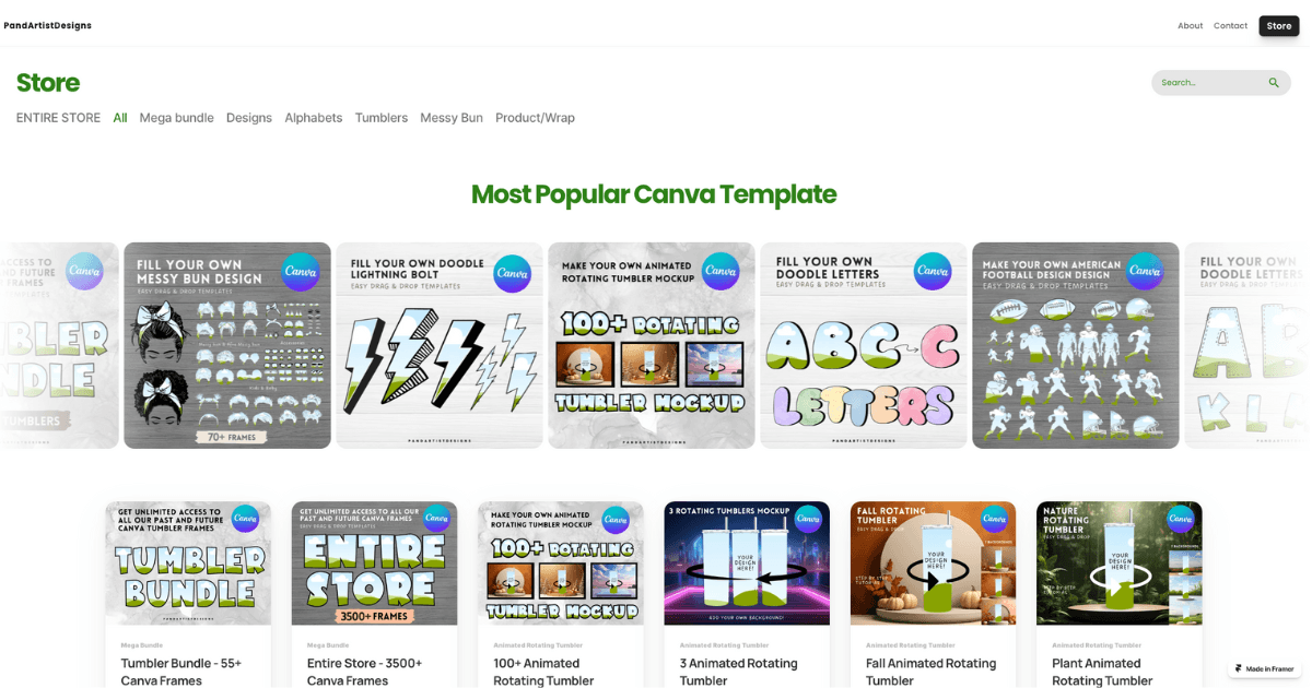 Canva frames