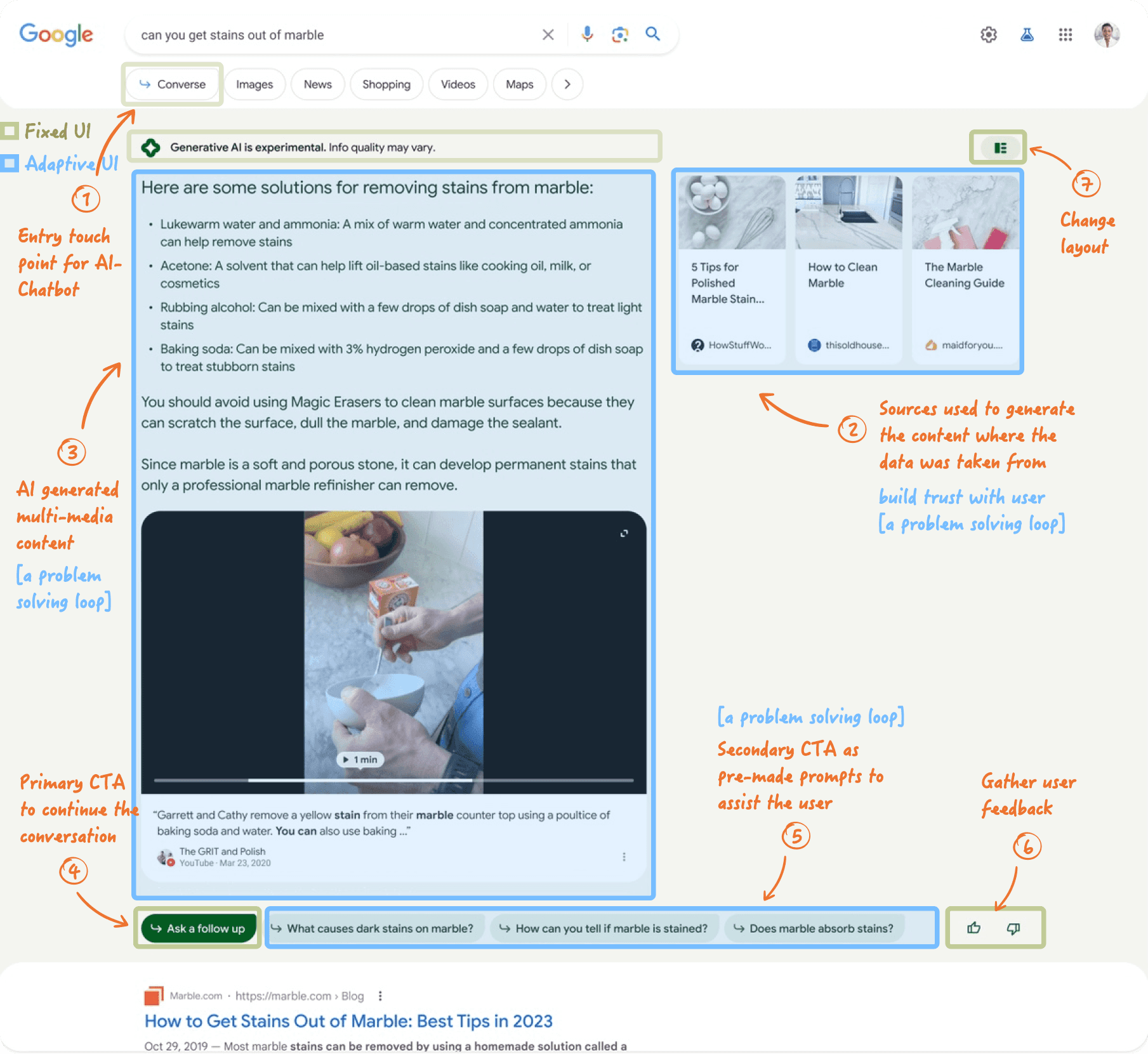 Google Search - Conversational AI-UX Interaction