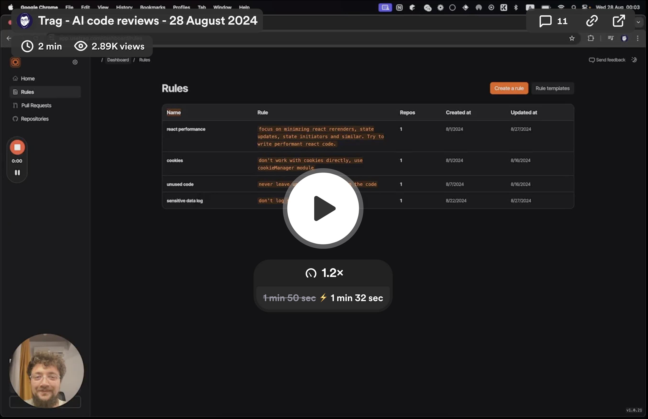 AI Code Review for Effortless Development | Trag