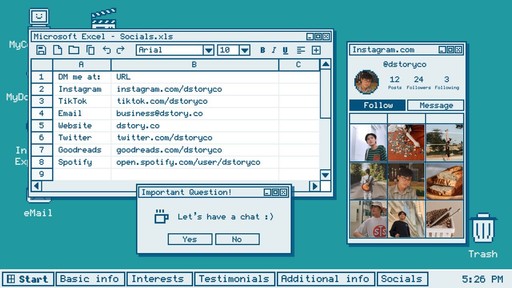 Retro Windows Template - D Story