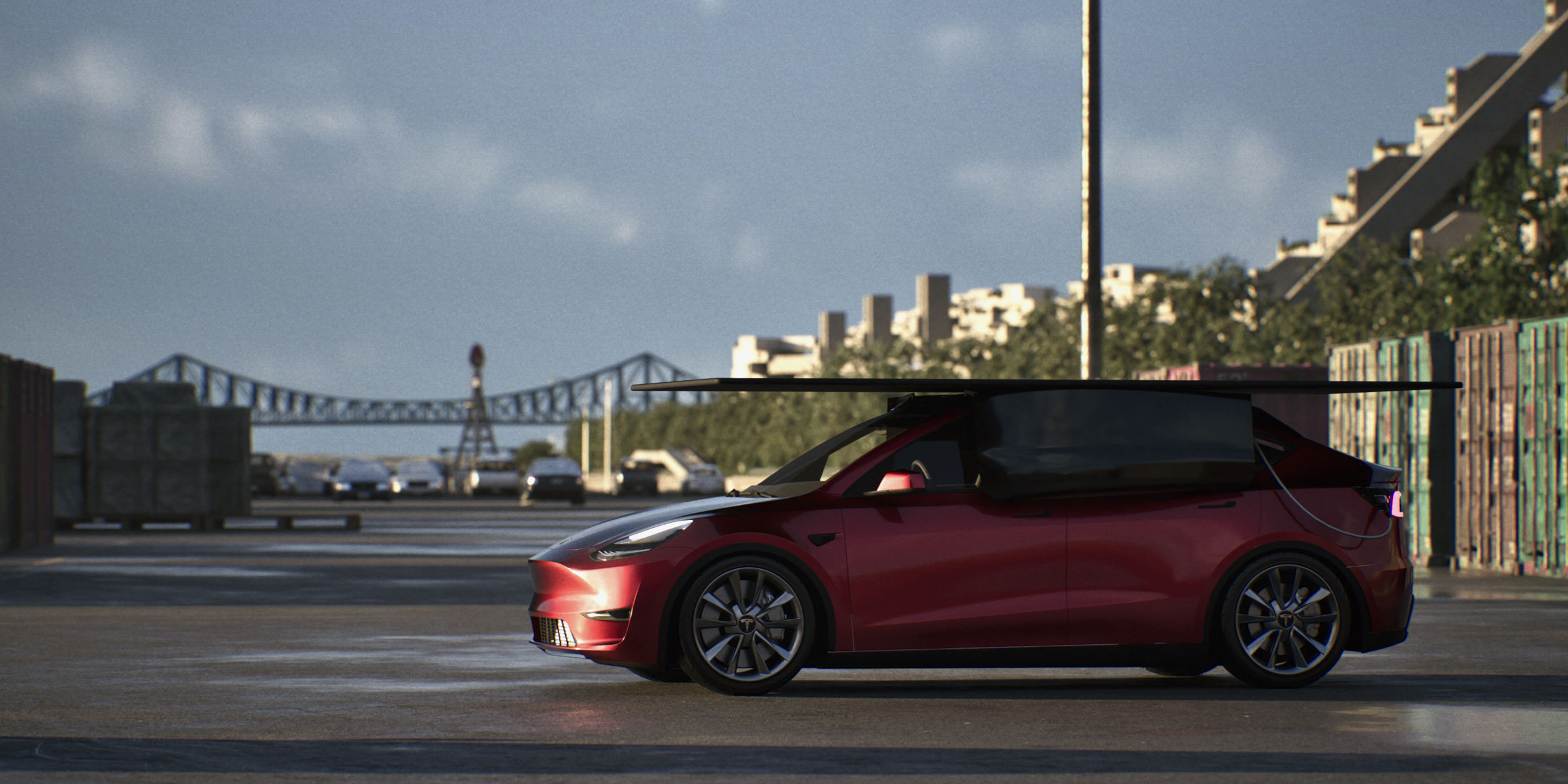 SolarWing - Solar powered EV charging station