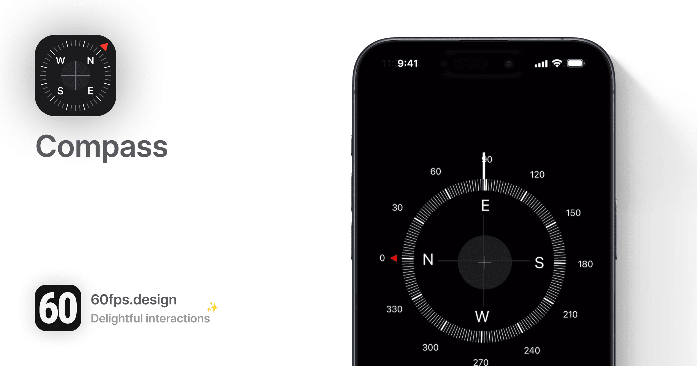 Compass iOS App UI/UX animation