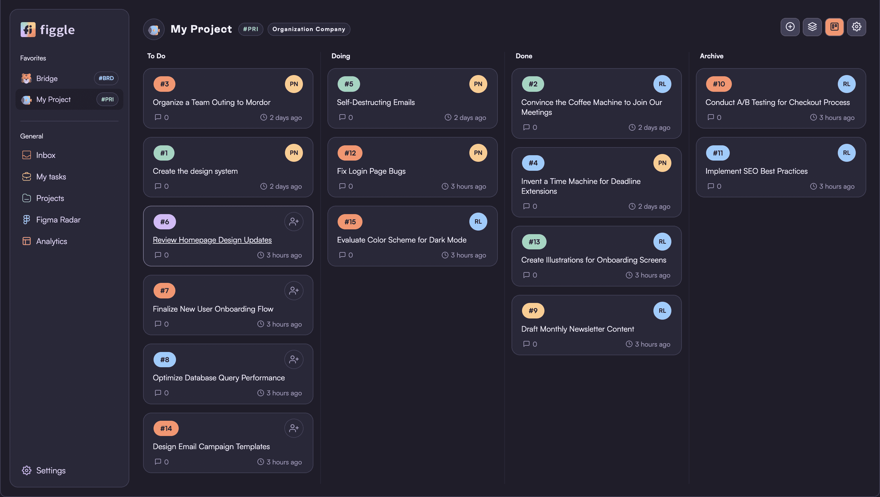 Figgle - Your project management tool designed to collaborate with Figma