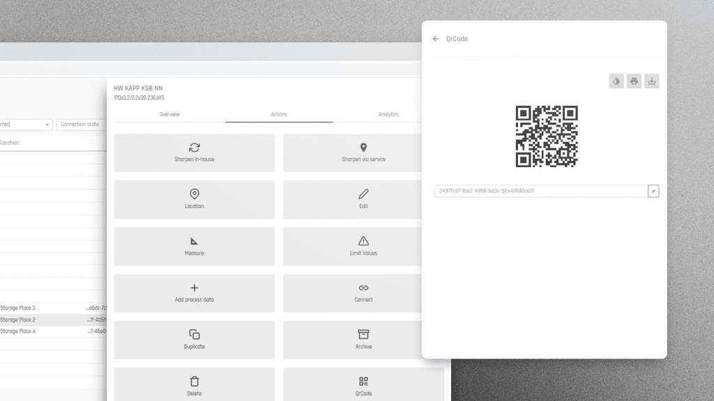 How do I create and use QR codes for tools in twinio?