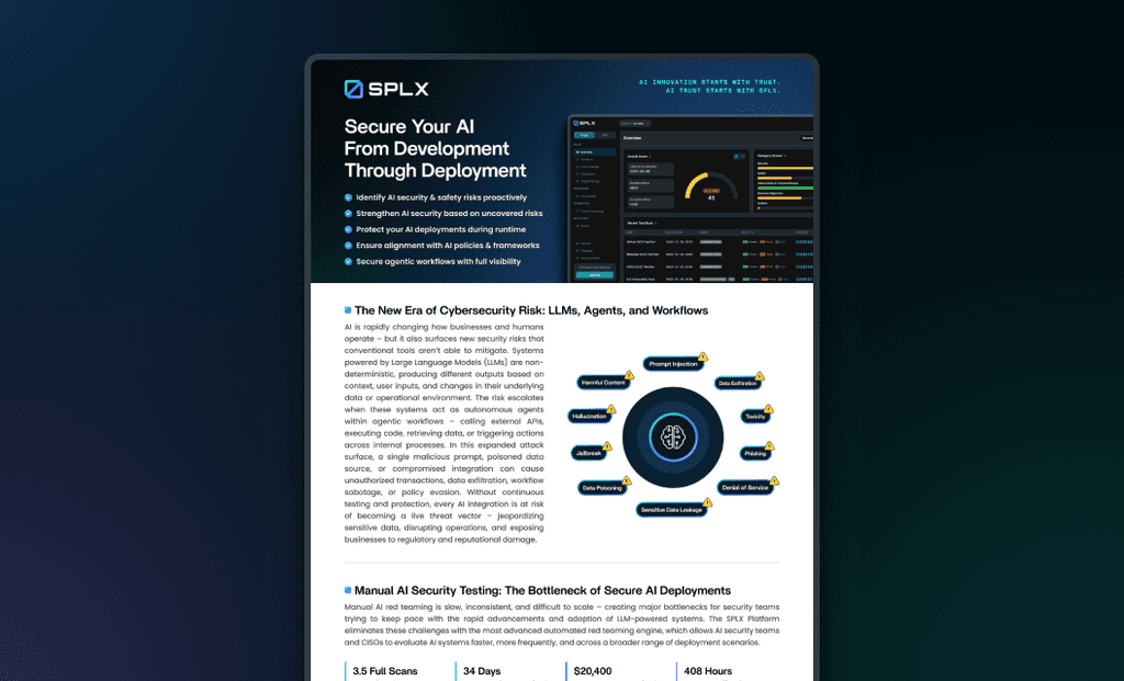 SPLX Platform | End-to-End Security for the AI Lifecycle