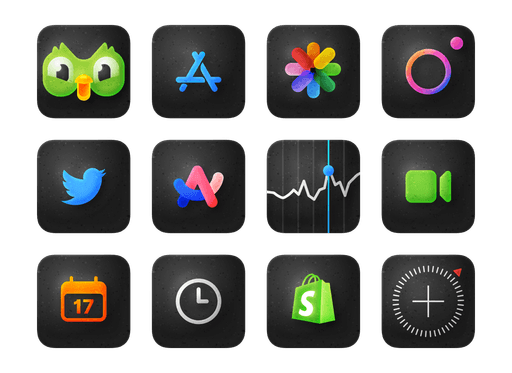 10+ Best Dark and Black iOS App Icons and Icon Packs - Solt Wagner