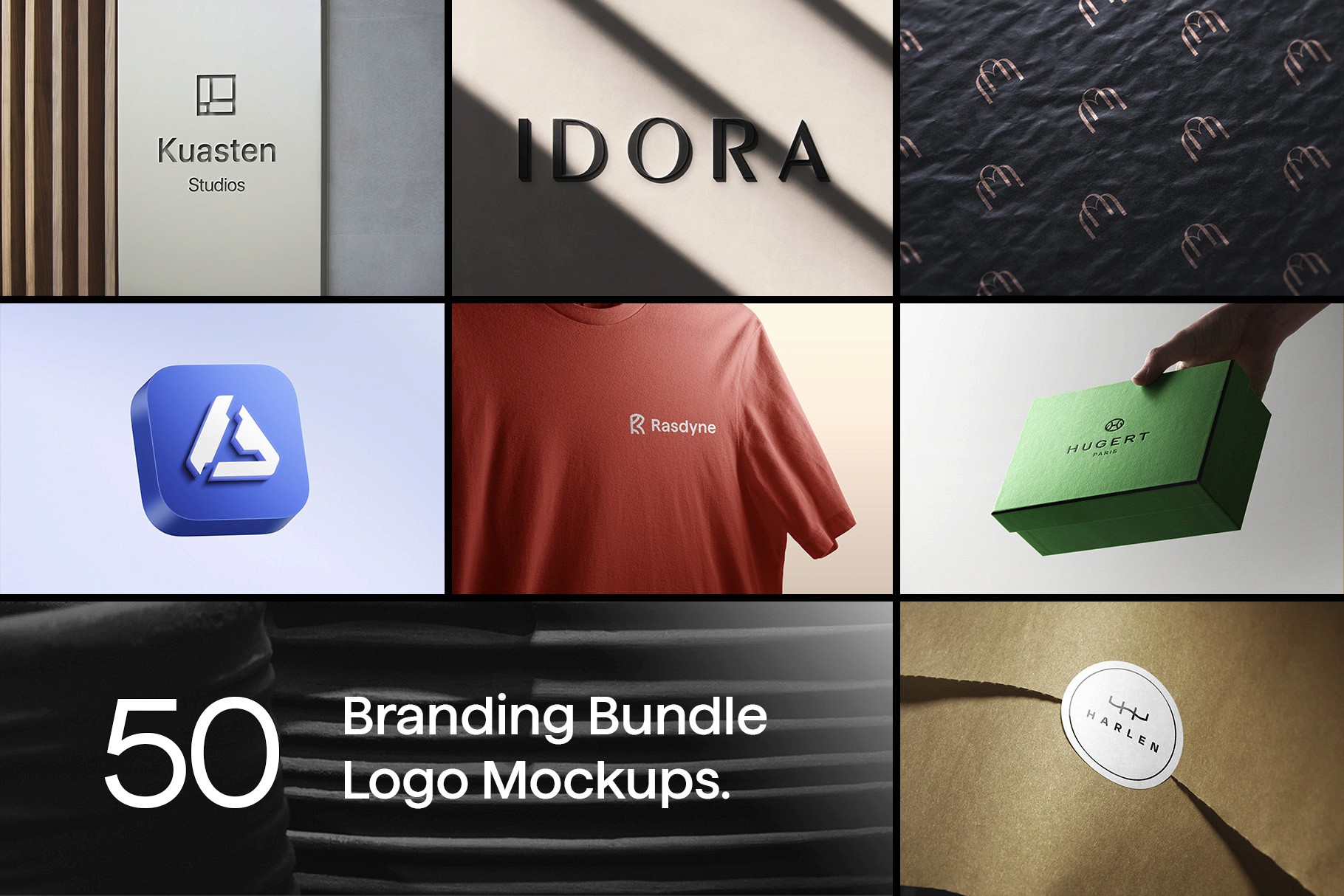 50 - Logo Mockup Branding Bundle - V5 | Asylab