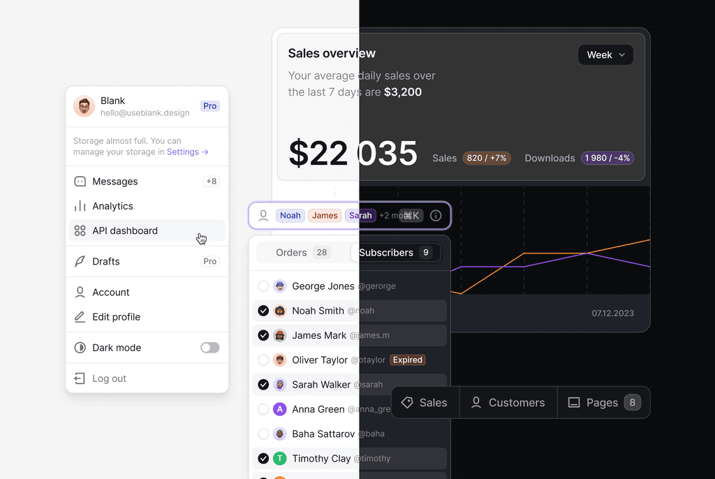 Blank: Figma UI kit and Design system