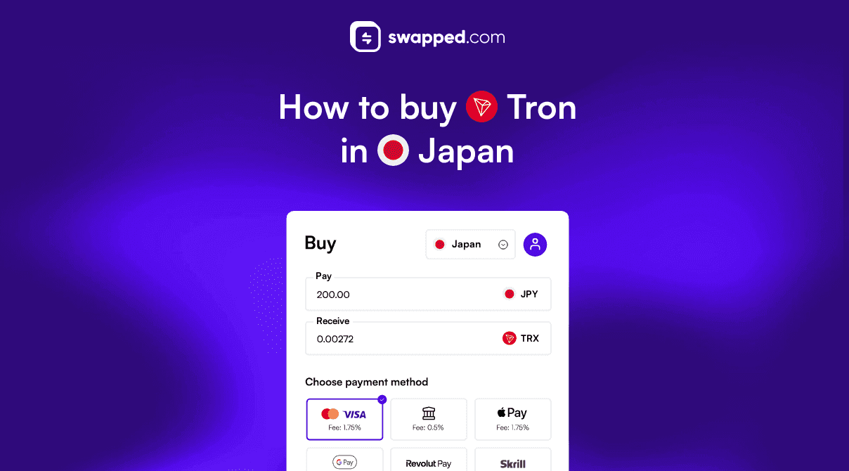 How to buy Tron (TRX) in Japan with JPY