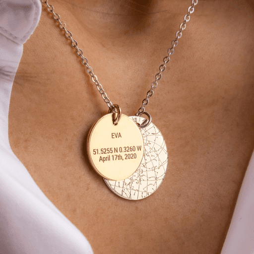 Night Sky 9k Solid Gold Star Map Necklace
