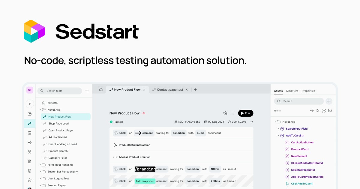 No-code Web, Mobile and API Testing Platform