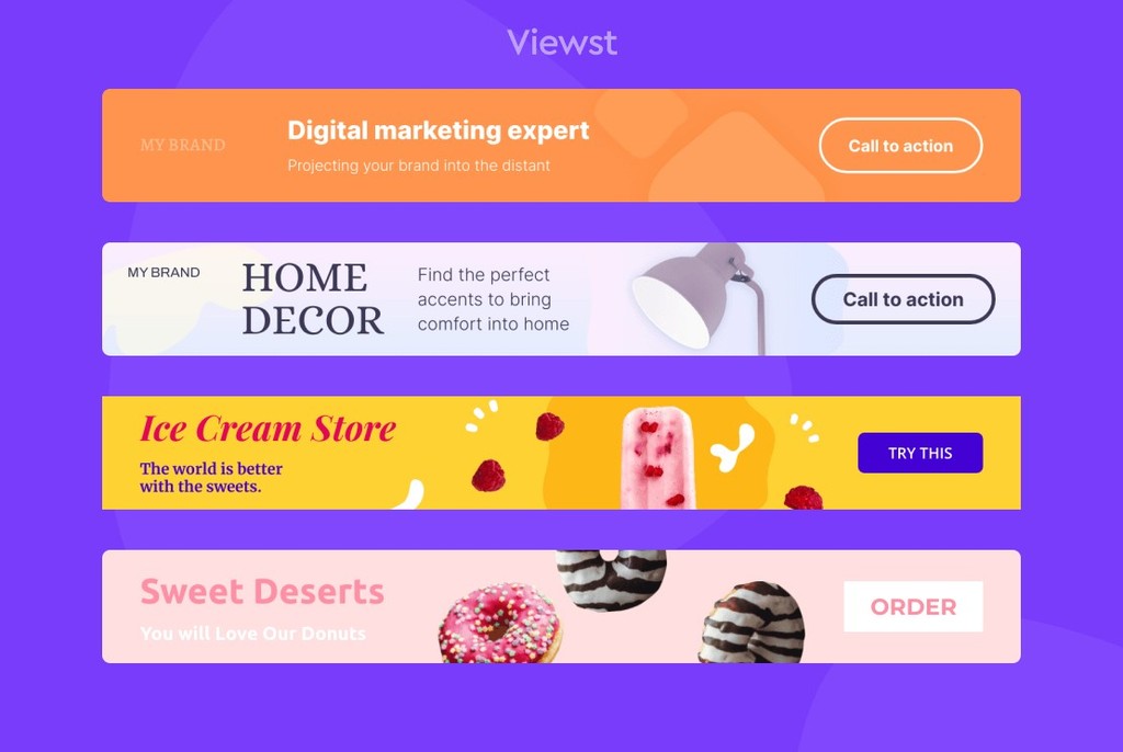 728x90 Banner Templates from Viewst — Viewst