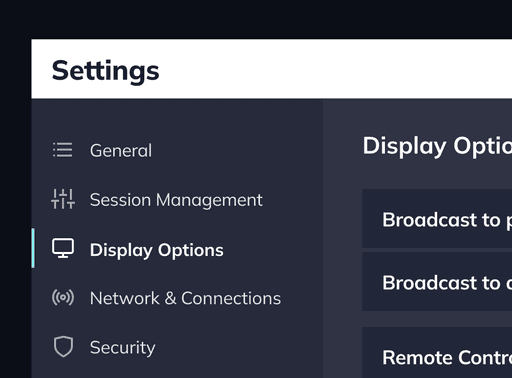 Features + Settings • Screen Sharing for IT Facilitator • DisplayNote ...