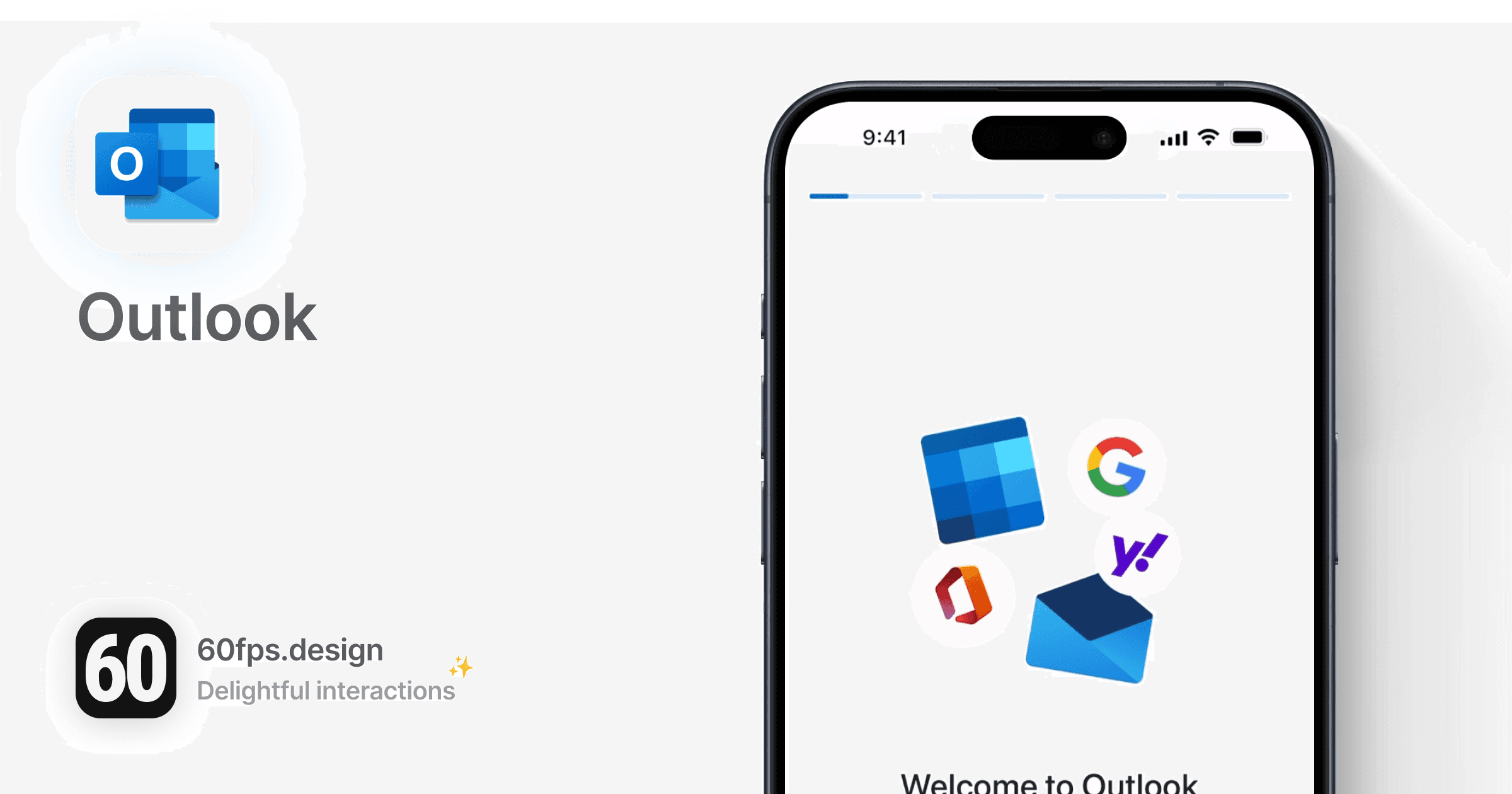 Outlook iOS App UI/UX animation