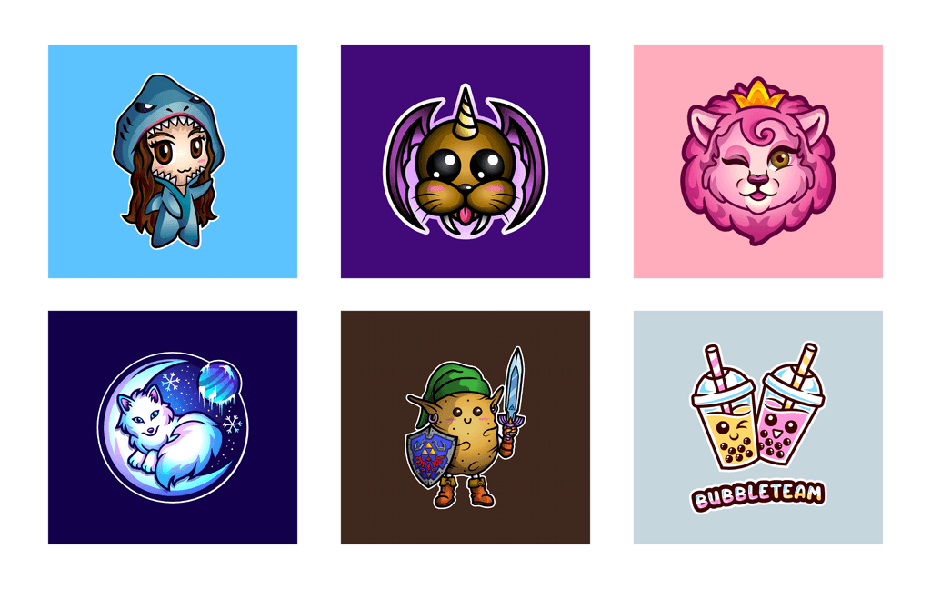 Custom Streamer Logo Design - Mascots - Minimal - Twitch Graphics