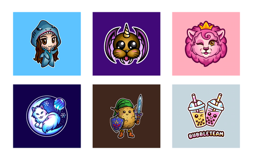 Custom Streamer Logo Design - Mascots - Minimal - Twitch Graphics