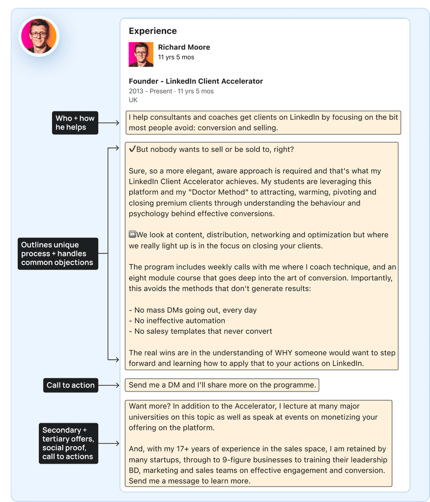 15 Proven LinkedIn Experience Section Examples - Kleo