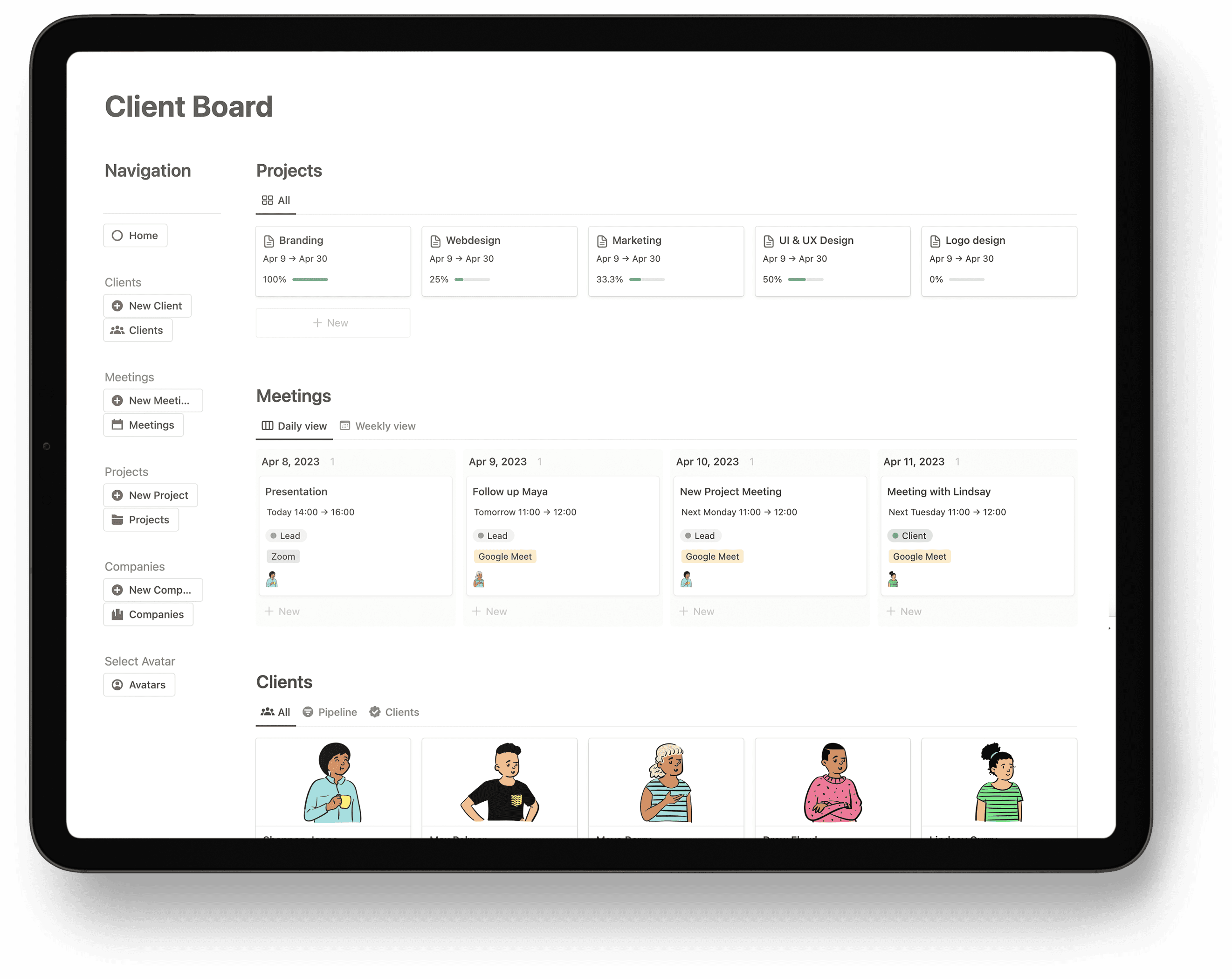 Ultimate Notion CRM Board Template @ Solt Wagner