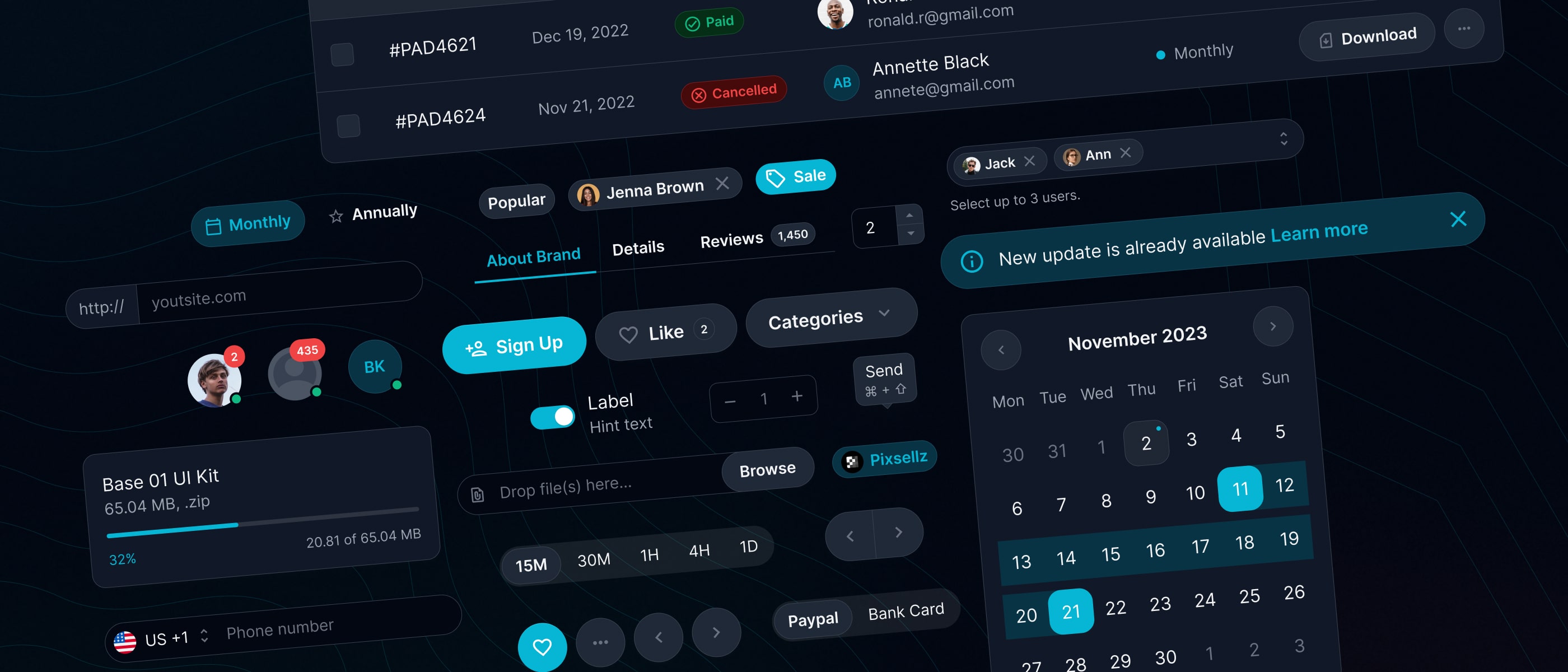 Base 01 UI Kit for Figma