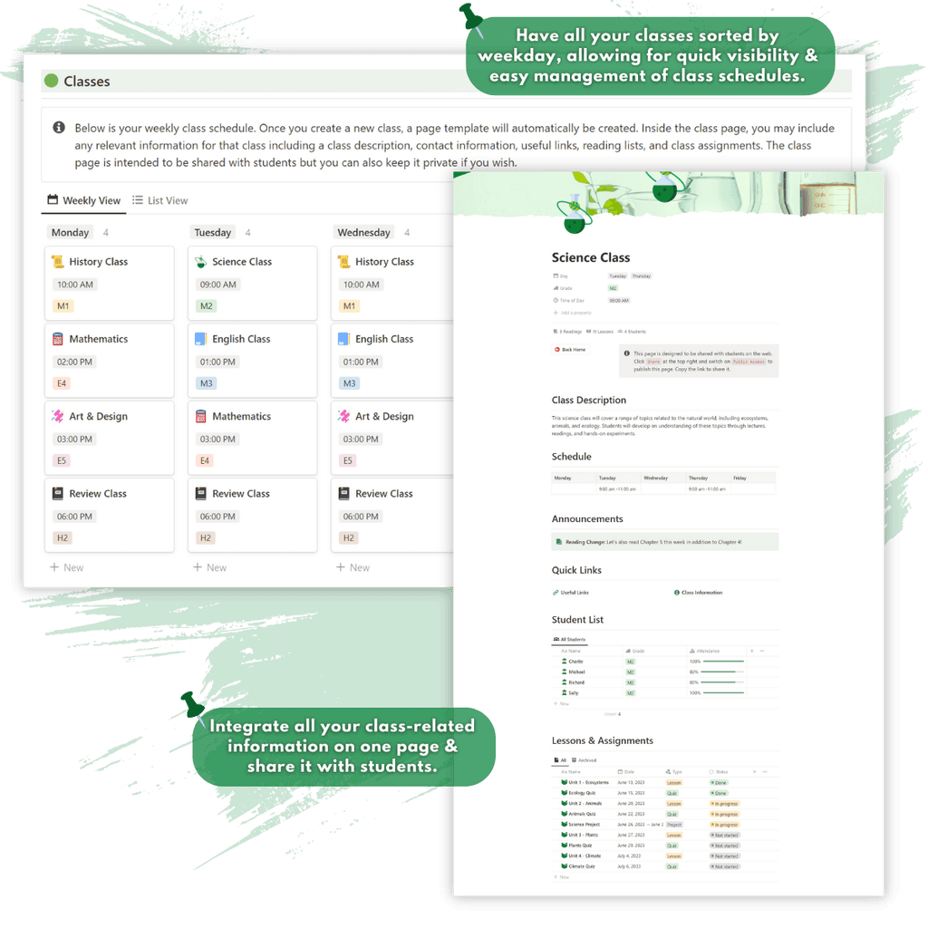 Notion For Teachers: Digital Teacher Planner | Notion Template