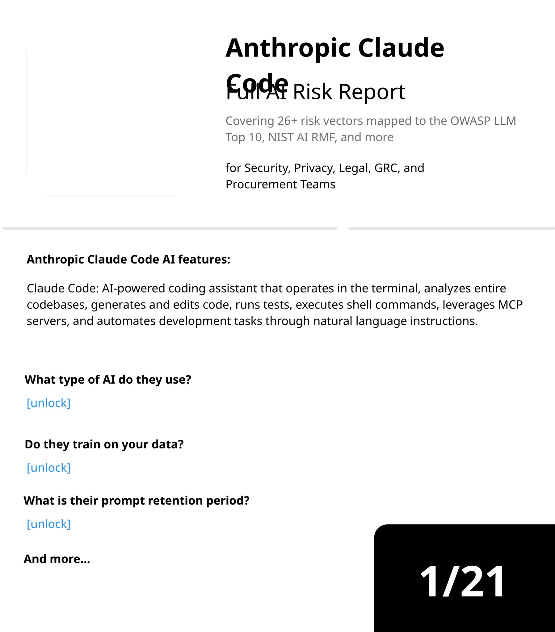 Anthropic Claude Code: AI Features, Security & Risk Report | PromptArmor