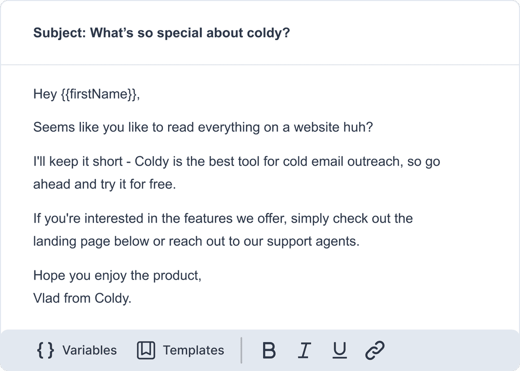 Coldy - Cold email platform