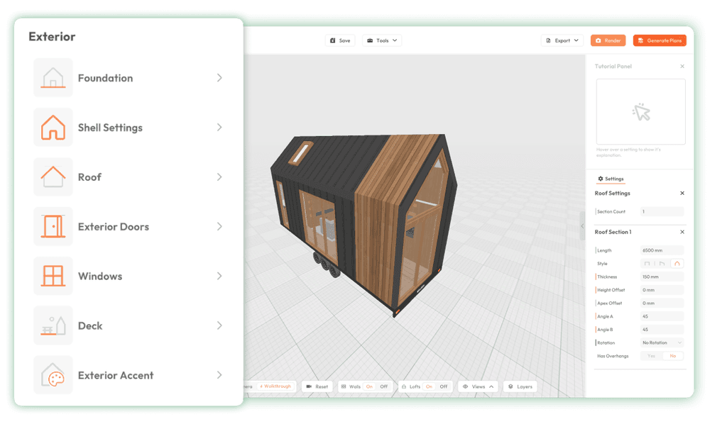 Tiny Easy: Online 3D Tiny House Designer Software