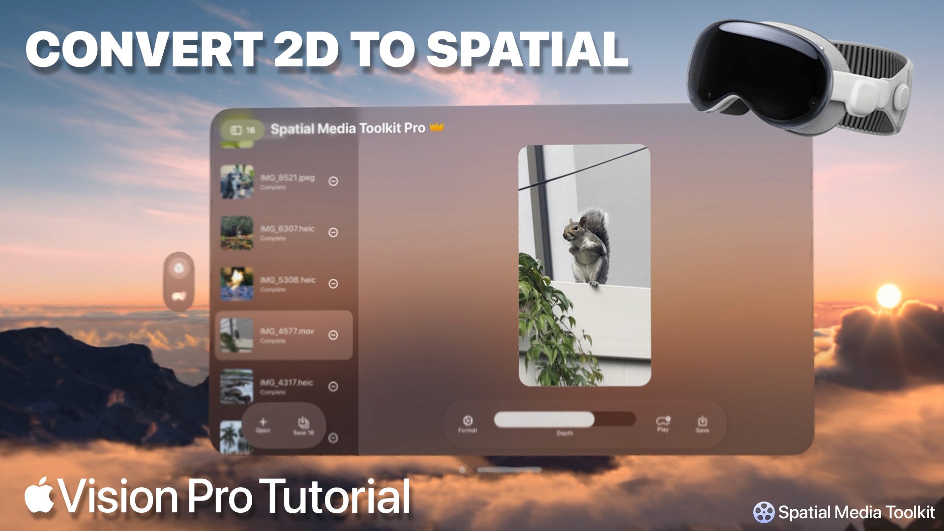 Convert 2D to Spatial on the Vision Pro tutorial - Spatial Media Toolkit